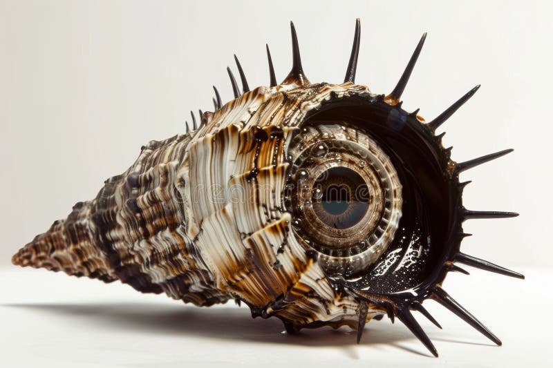 Surreal Seashell Transforming into an Immersive World of Details Stock ...