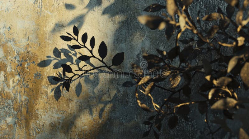 Surreal Shadow Play of Tree Cutouts on Wall Artistic Concept Indoor ...