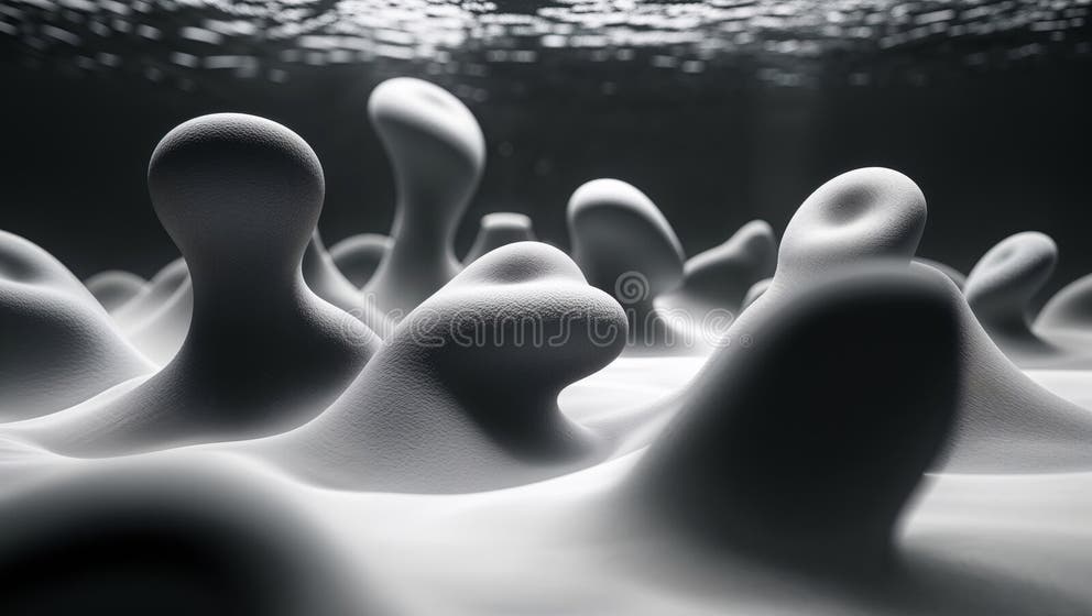 Surreal Shapes Emerging in a Untouchable Underwater Stock Photo - Image ...
