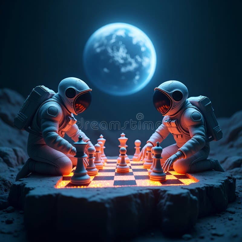 Surreal Zero Gravity Chess Game Stock Illustrations – 6 Surreal Zero ...