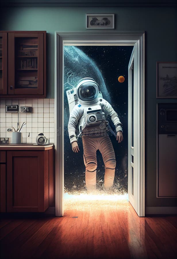 Surreal Space Life. AI Generated Stock Illustration - Illustration of ...