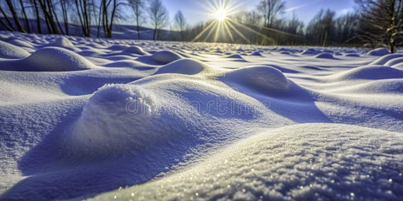 Surreal Spring Snow a Dreamlike Landscape of Embossed Shadows and ...
