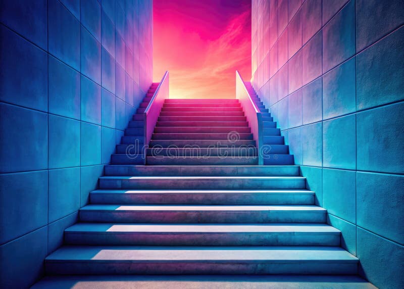 Surreal Staircase a Visual Metaphor for Progress and Evolution from ...