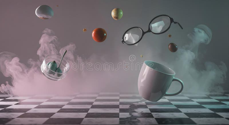 3d surreal objects stock illustration. Illustration of tubular - 3834889