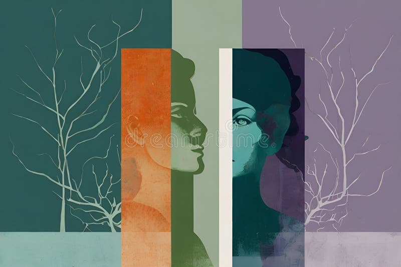 Surreal Abstract Forest Geometric Trees Glow Stock Photos - Free ...