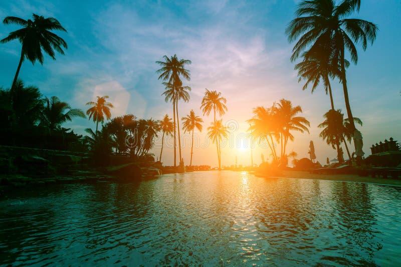 Surreal Tropical Paradise Brazilian Sunrise Stock Photo - Image of ...