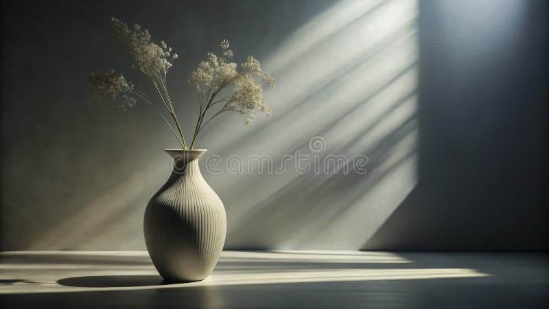 A Surreal Symphony of Minimalism Empty Ceramic Vase in a Dreamlike ...