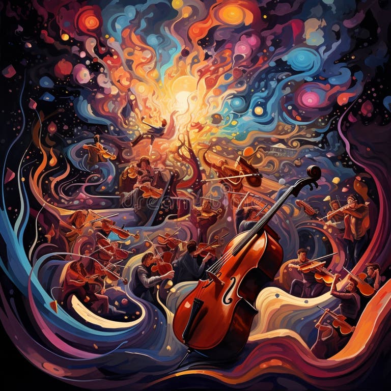 Surreal Symphony: a Visual Symphony of Colors and Shapes Stock ...