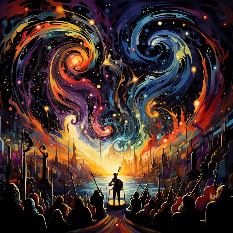 Surreal Symphony: a Visual Symphony of Colors and Shapes Stock ...