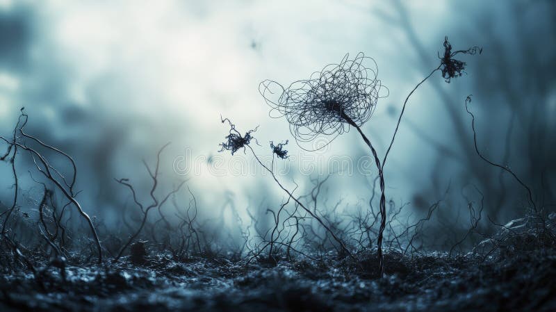 Surreal Thoughts Blooming in Delicate Mindscape Enigmatic Landscape ...