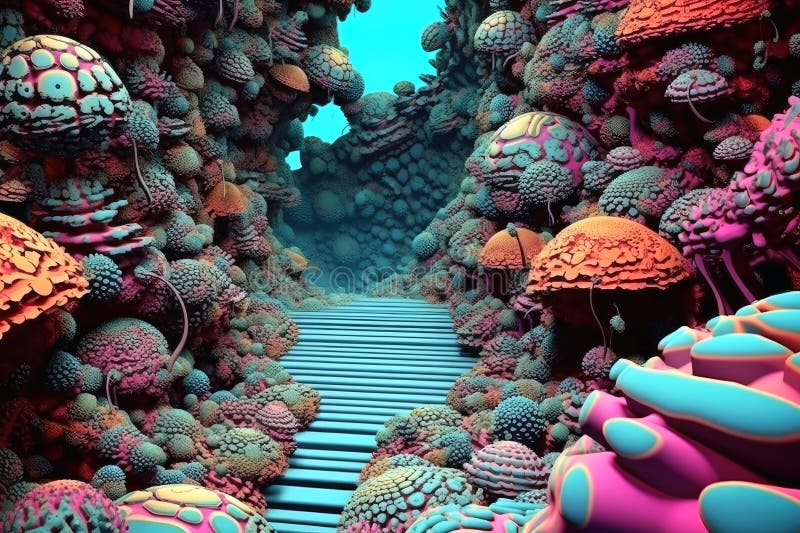Surreal Three Dimensional Background Texture Created with Generative AI ...
