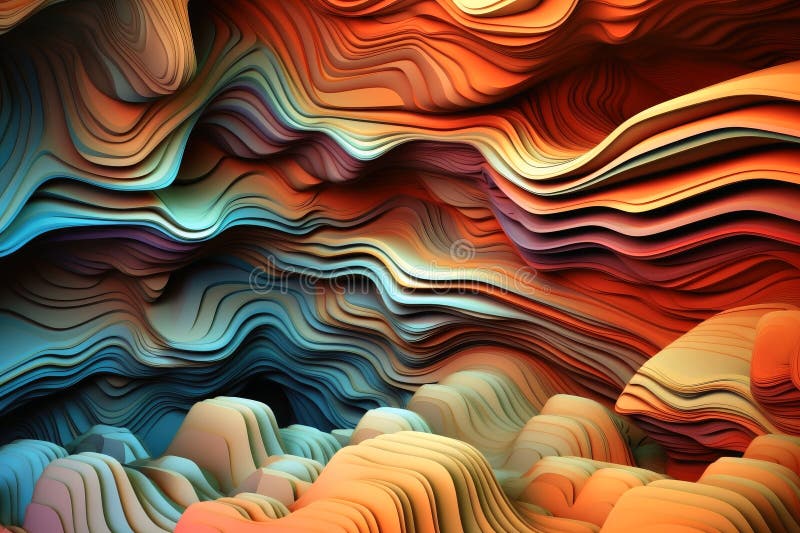 Surreal Three Dimensional Background Texture Created with Generative AI ...
