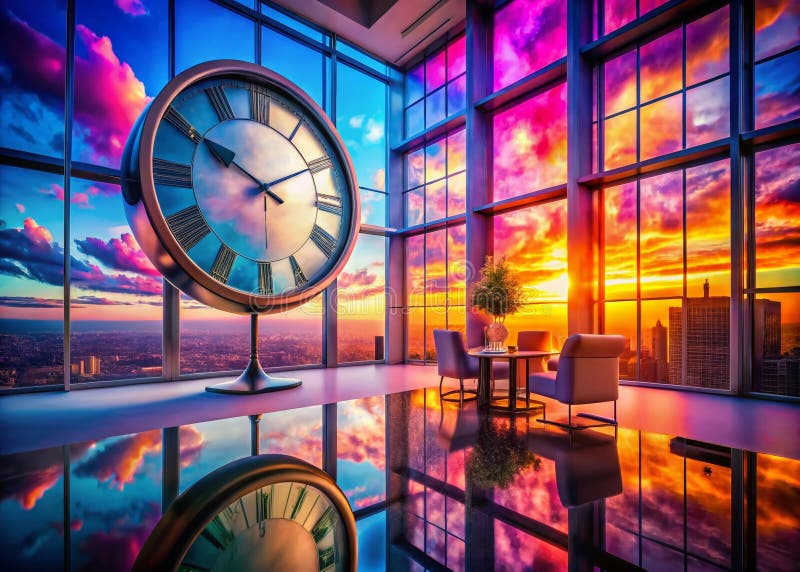 A Surreal Timelapse of a Melting Clock in a Dreamlike Office Witness ...