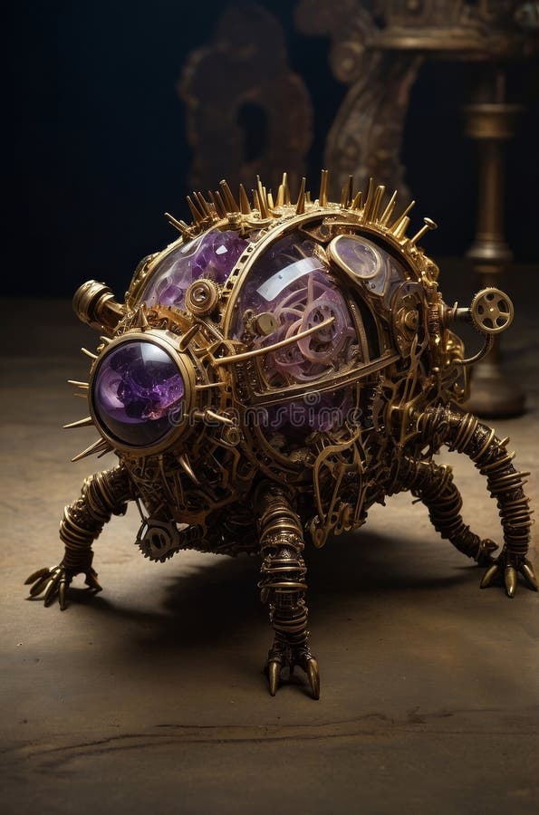 Surreal Underwater Clockwork Forest with Crystalline Cacti and ...