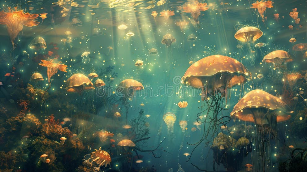 Floating Creatures Stock Illustrations – 1,673 Floating Creatures Stock ...