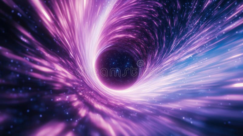 Surreal View of a Glowing Cosmic Wormhole with Vibrant Colors, AI ...
