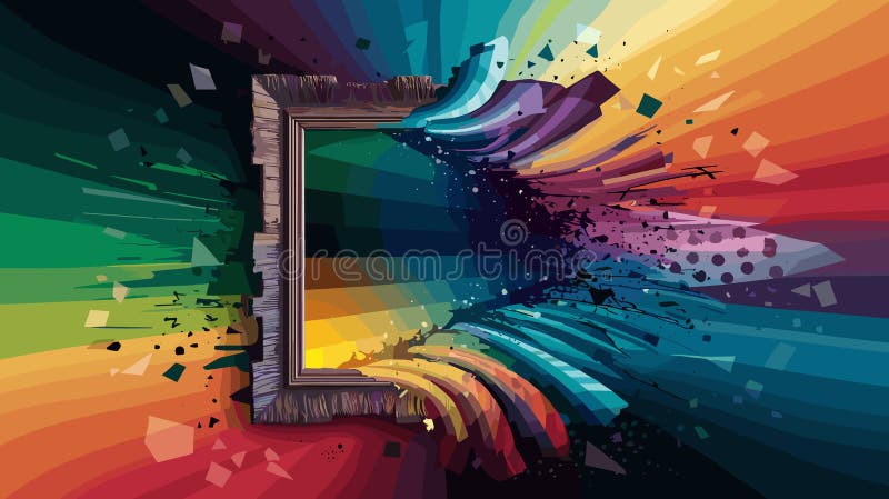 Surreal Vision of Frame Dissolving into Swirling Colors and Textures ...