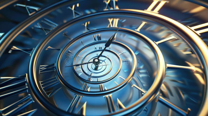 Surreal Vision of Human Silhouette Walking through Time Shift Corridor ...