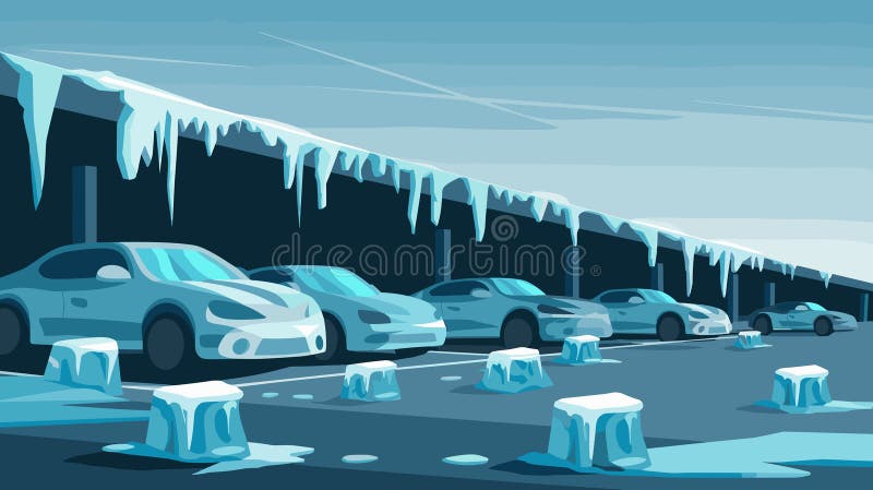 Surreal Vision of Melting Parking Lot with Distorted Empty Spaces ...