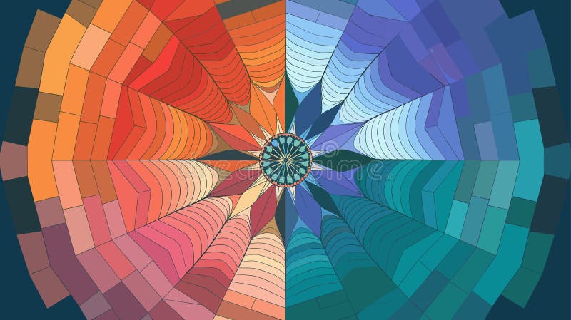 Surreal Vision of Tunnel Transforming into Kaleidoscope of Colors and ...