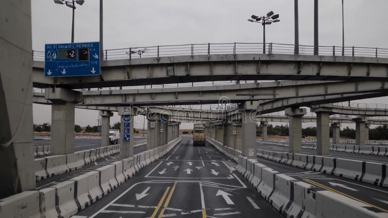 Surreal Visual Collage Presenting a Busy Highway Interchange with ...