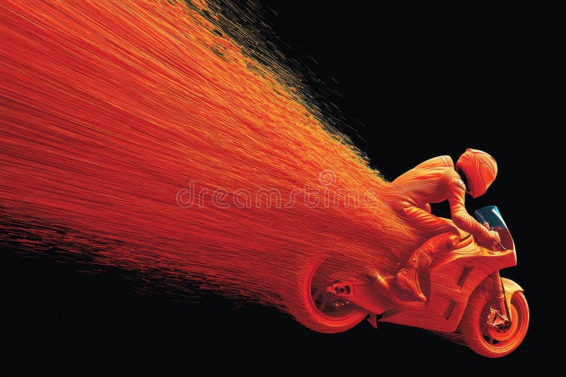 Surreal Visualization of Speed with Dynamic Motion Blur of a Motorcycle ...