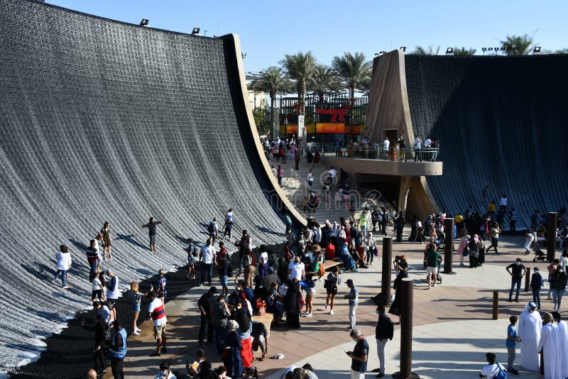 Surreal Water Feature at Expo 2020 in Dubai, UAE Editorial Photography ...
