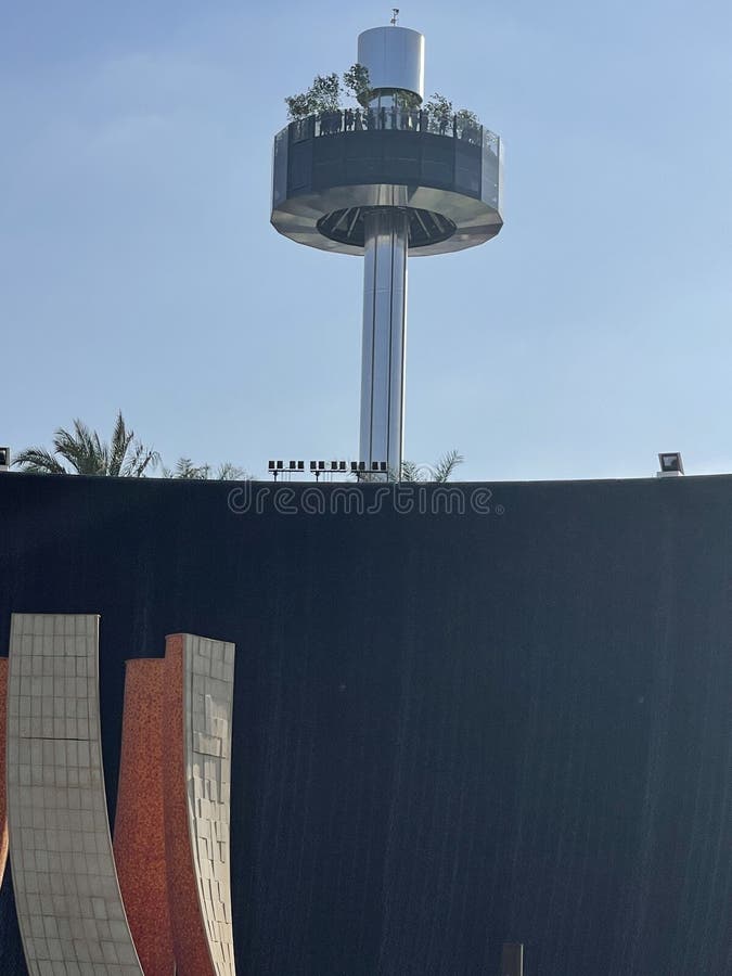 Surreal Water Feature & Garden in the Sky Tower at Expo 2020 in Dubai ...