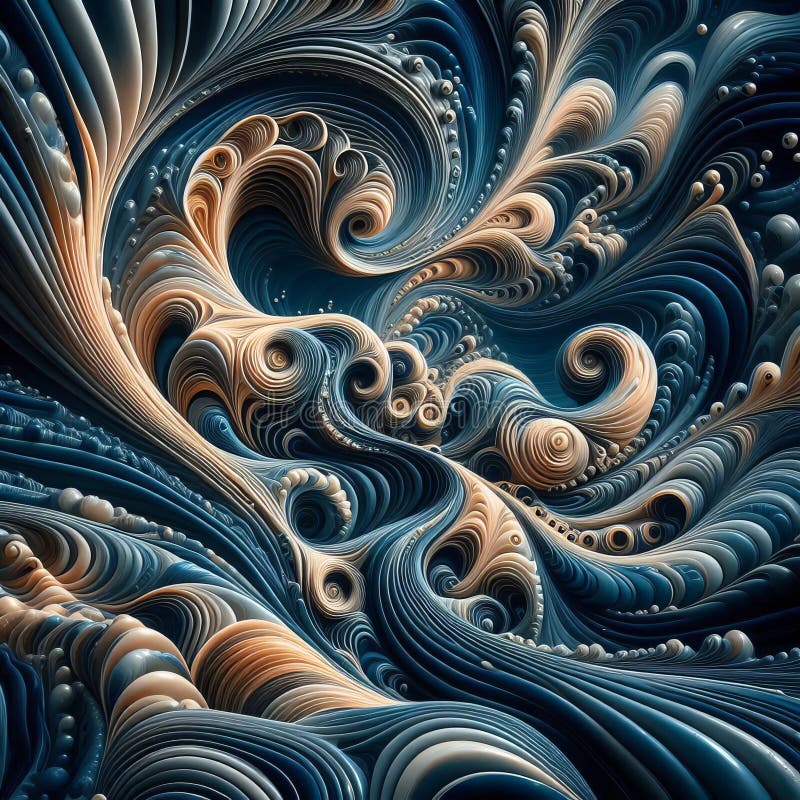 Surreal Wave Pattern with Distorted and Surreal Forms, Photore Stock ...