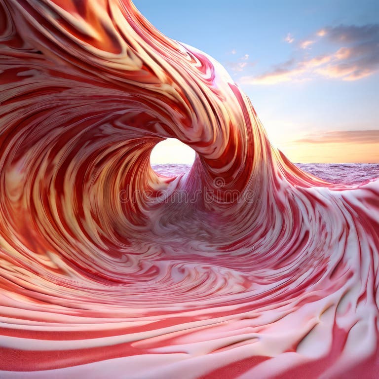 Surreal Wave Pattern with Distorted and Twisted Forms K Uhd Ve Stock ...