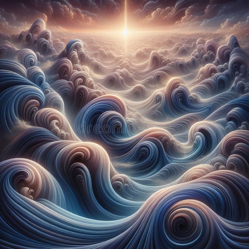 Surreal Wave Pattern with Dreamy and Otherworldly Qualities, P Stock ...
