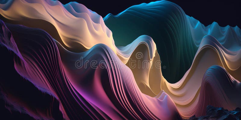 Wavy Background Texture with Soft Color. Trendy Modern Gradient ...