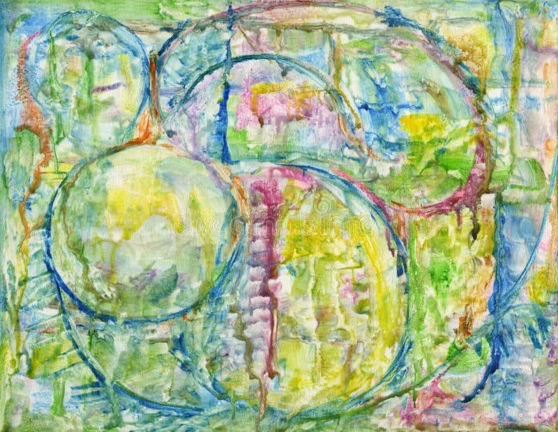 Surreal World Fine Art Abstract Painting Stock Illustration ...