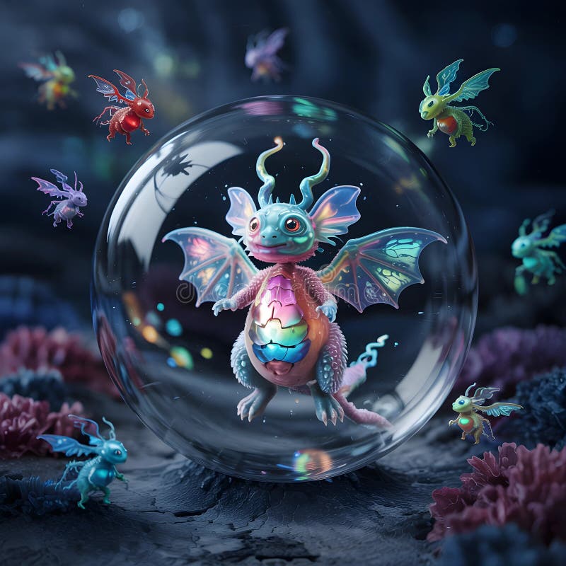 Surreal World Inside a Drop of Water with Fantasy Microscopic Organisms ...