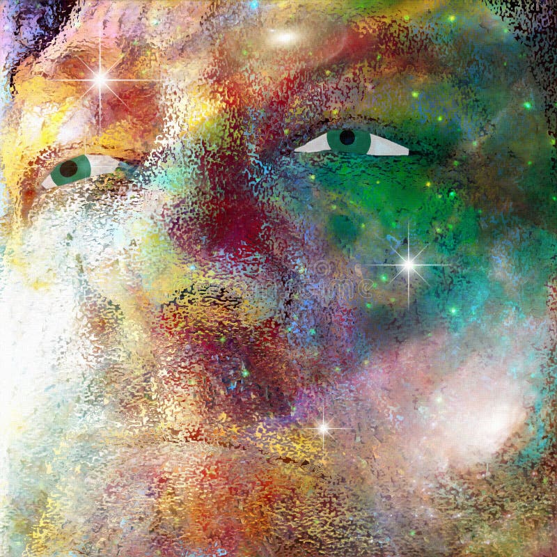 Face of universe stock illustration. Illustration of texture - 215933514