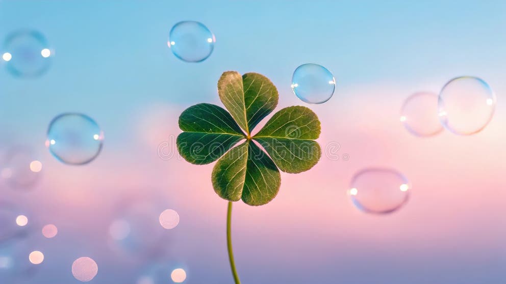 Surrealist Dream Clover, Whimsical Distorted Clover, Surreal Clover ...