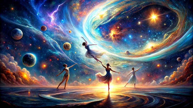 Cosmic Dance a Surrealist Interpretation of the Universe AI-generated ...