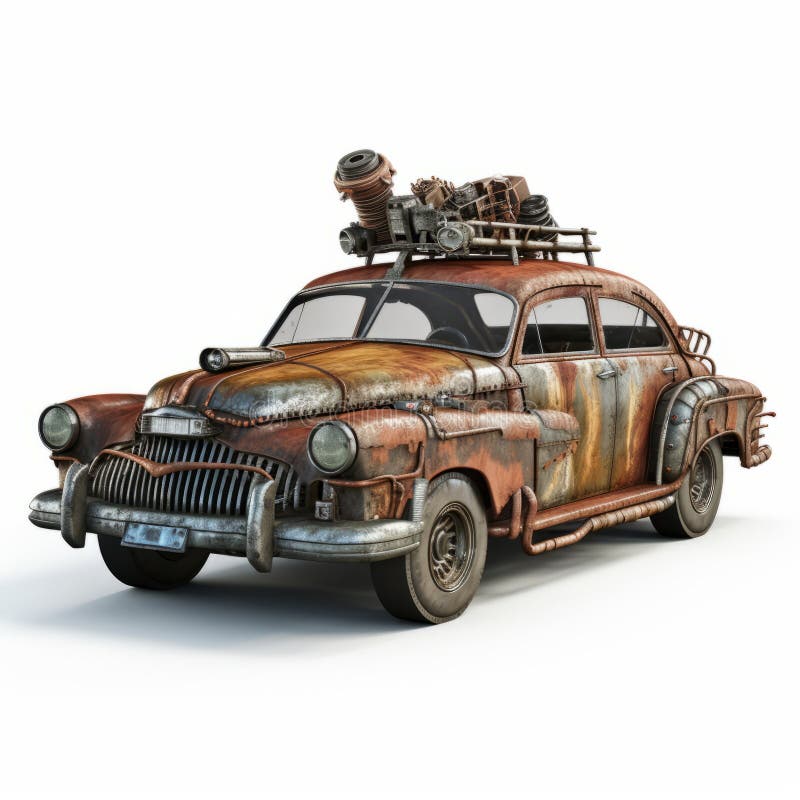 Surrealistic Apocalyptic Car with Weapons - Dynamic and Eerily ...