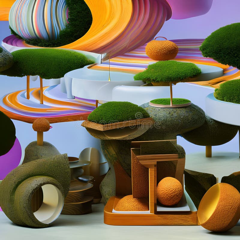 A Surrealistic Composition with Distorted Forms and a Dreamlike ...