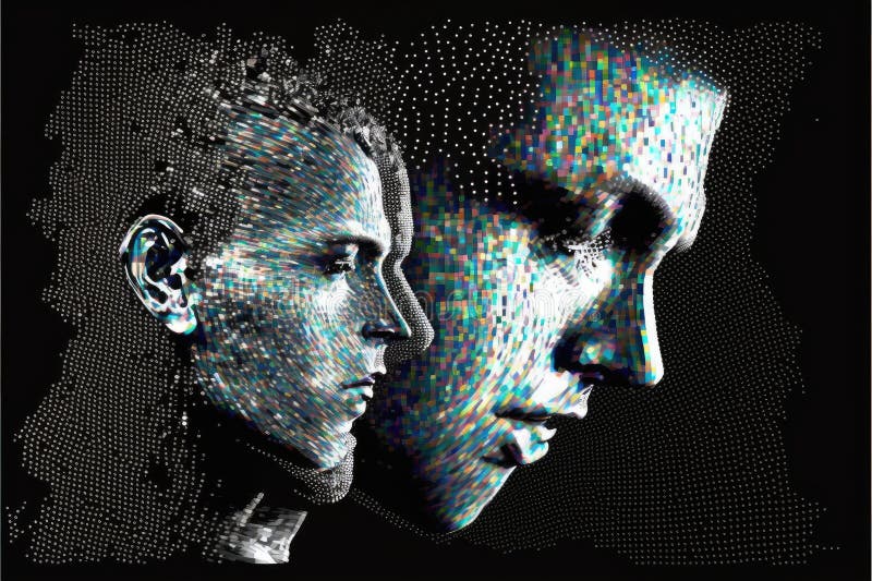Surrealistic Human Face by Arrayed Pixel Forming in Glistering ...