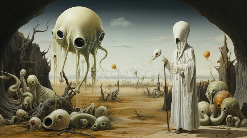 A Surrealistic Representation of a Nightmare Stock Illustration ...