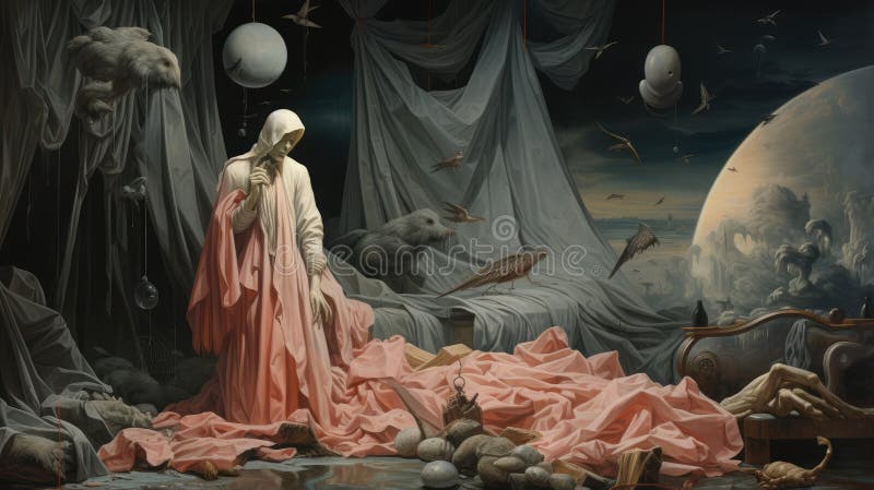 A Surrealistic Representation of a Nightmare Stock Illustration ...