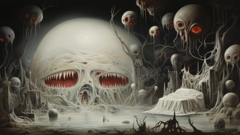 A Surrealistic Representation of a Nightmare Stock Illustration ...