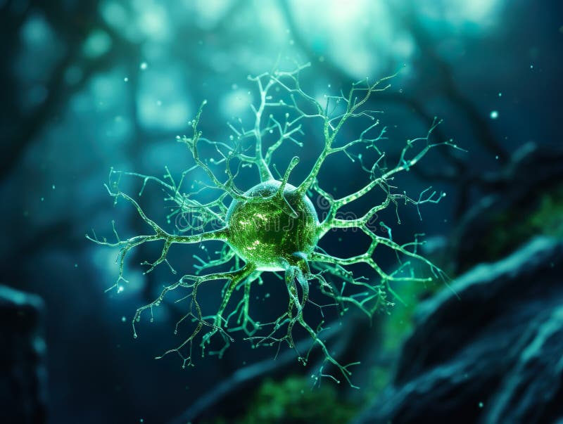 Surrealistic View of a Neuron Connections. Exploration of Neuron ...