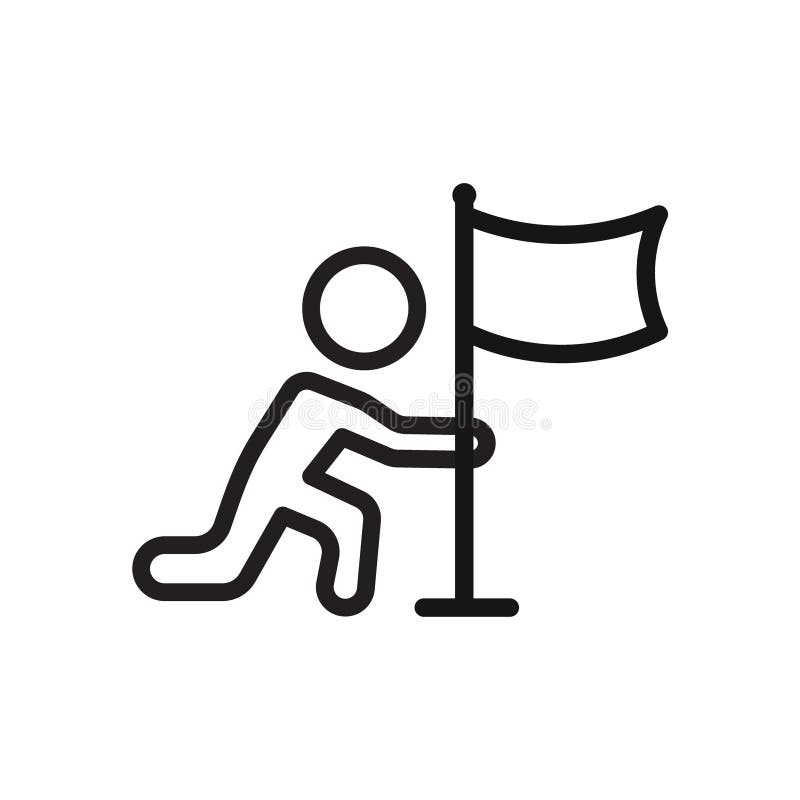 Surrender, Capitulate, Give Up Icon Black Line Art Vector Logo Stock ...