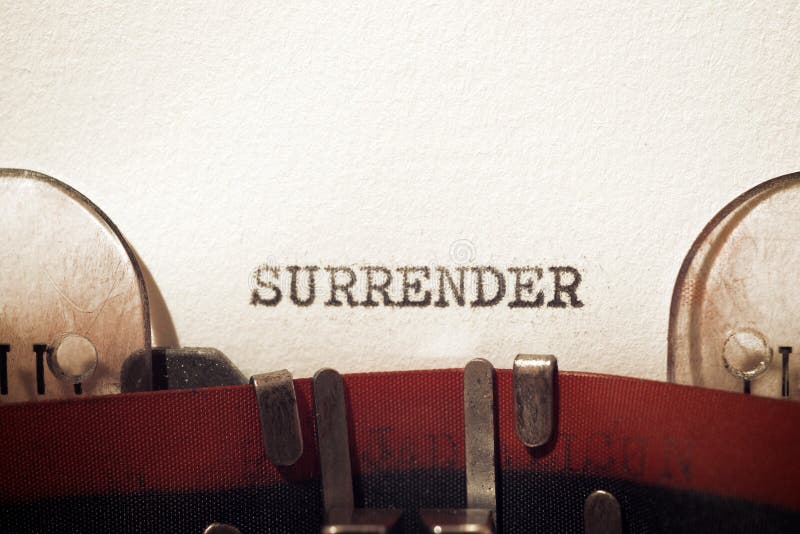 Surrender concept view stock photo. Image of phrase - 239175452