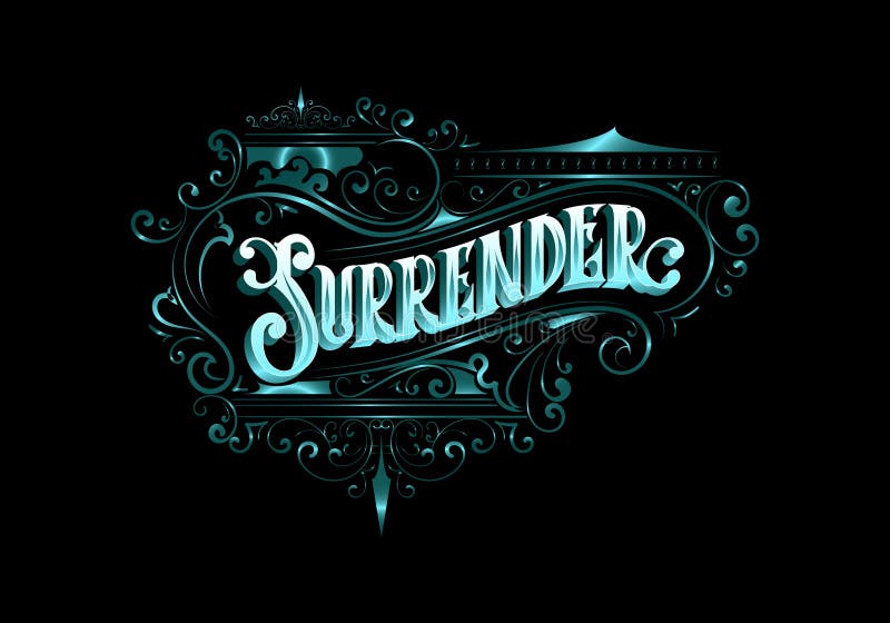 SURRENDER Lettering Custom Template Design Stock Vector - Illustration ...