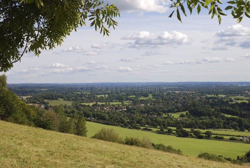 Surrey Countryside from Box Hill. UK Stock Image - Image of rural ...