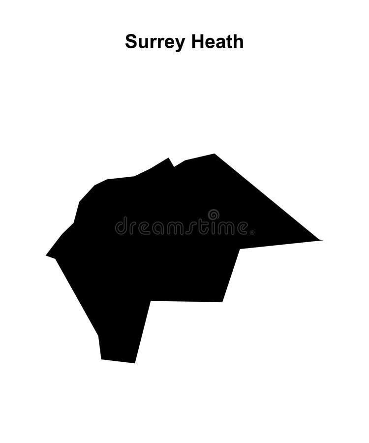 Surrey Heath outline map stock illustration. Illustration of outline ...