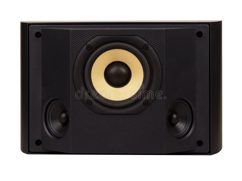 Surround sound speaker stock image. Image of yellow, surround - 1136591